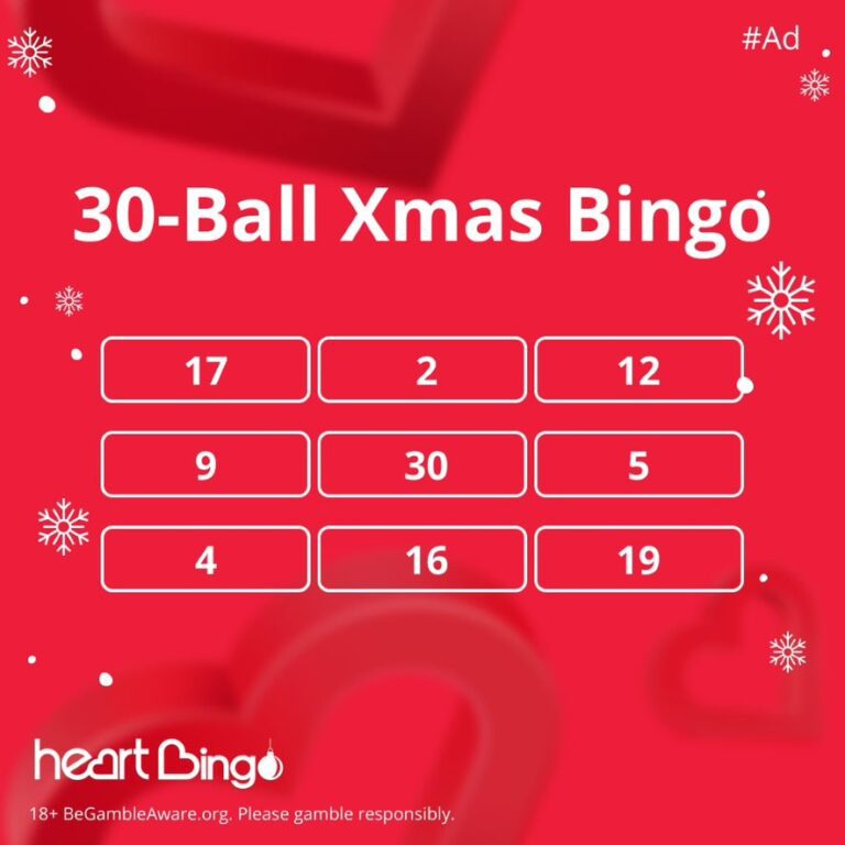 Christmas Bingo Calls for a Fabulous Christmas Party - Heart Bingo